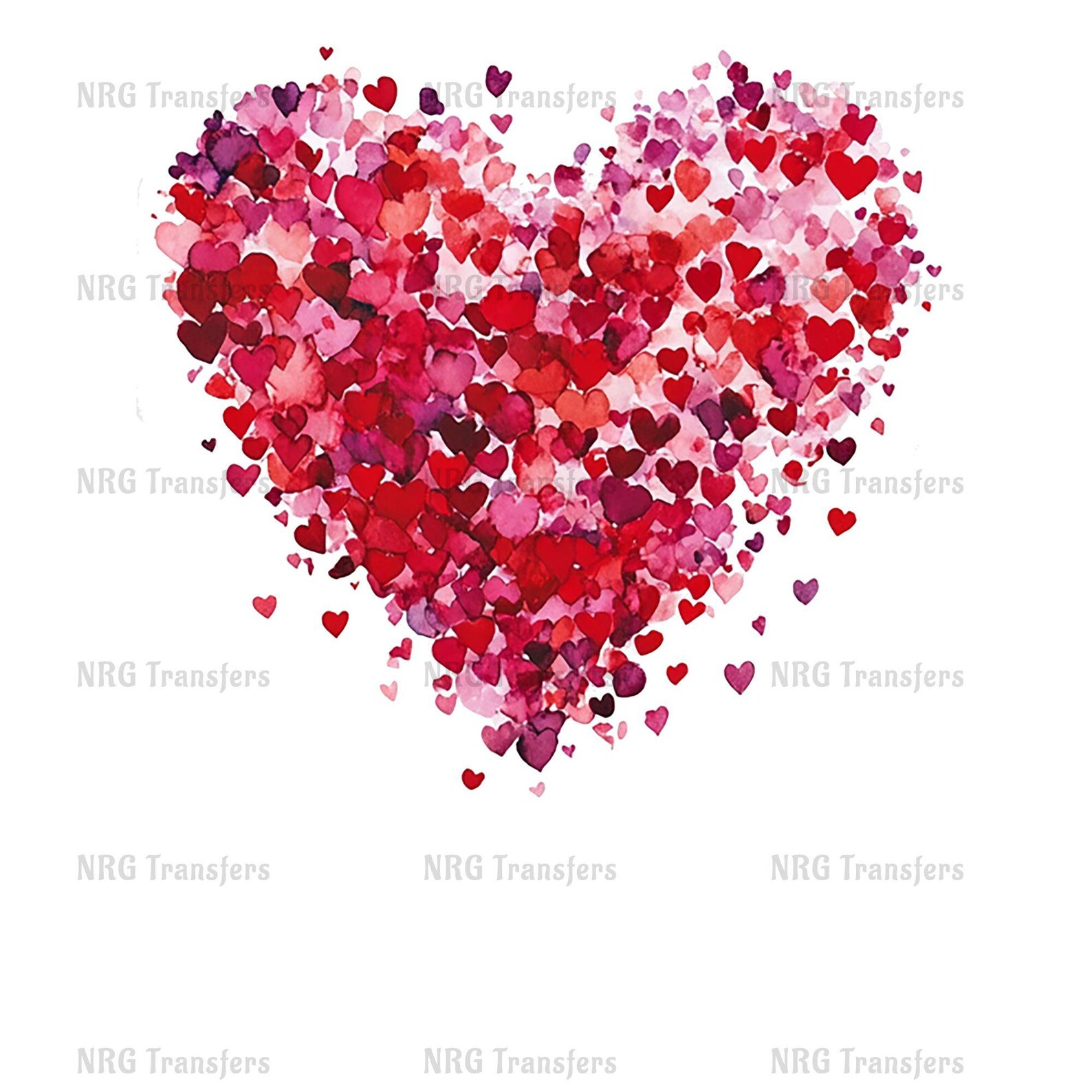DTF Transfer | Exploding Hearts | Valentines Day DTF Print, Heat ...