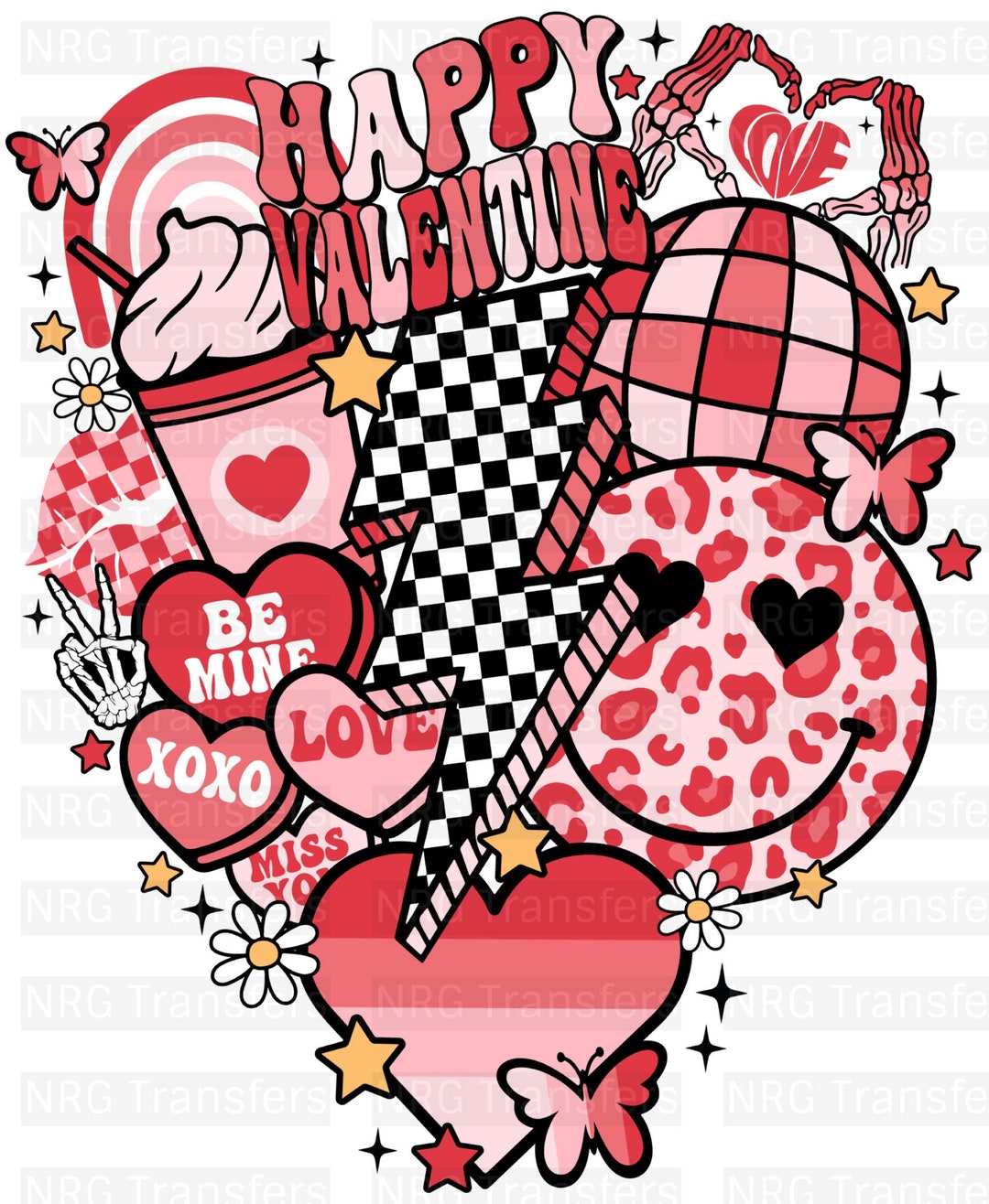 Happy Valentine - DTF TRANSFER - Etsy