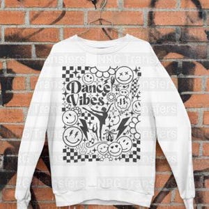 Dance Vibes - Black Letters - DTF TRANSFER - Etsy