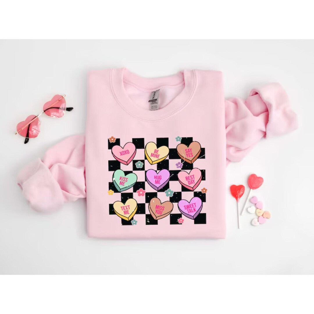 DTF TRANSFER | Conversation Hearts - Valentines Day DTF Print, Heat ...
