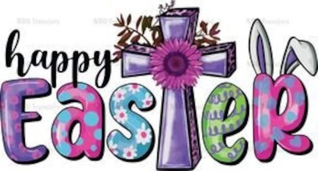 DTF Transfer | Easter Cross | - Dtf Transfer, Dtf Print, Heat Transfer, Ready to Press - Etsy