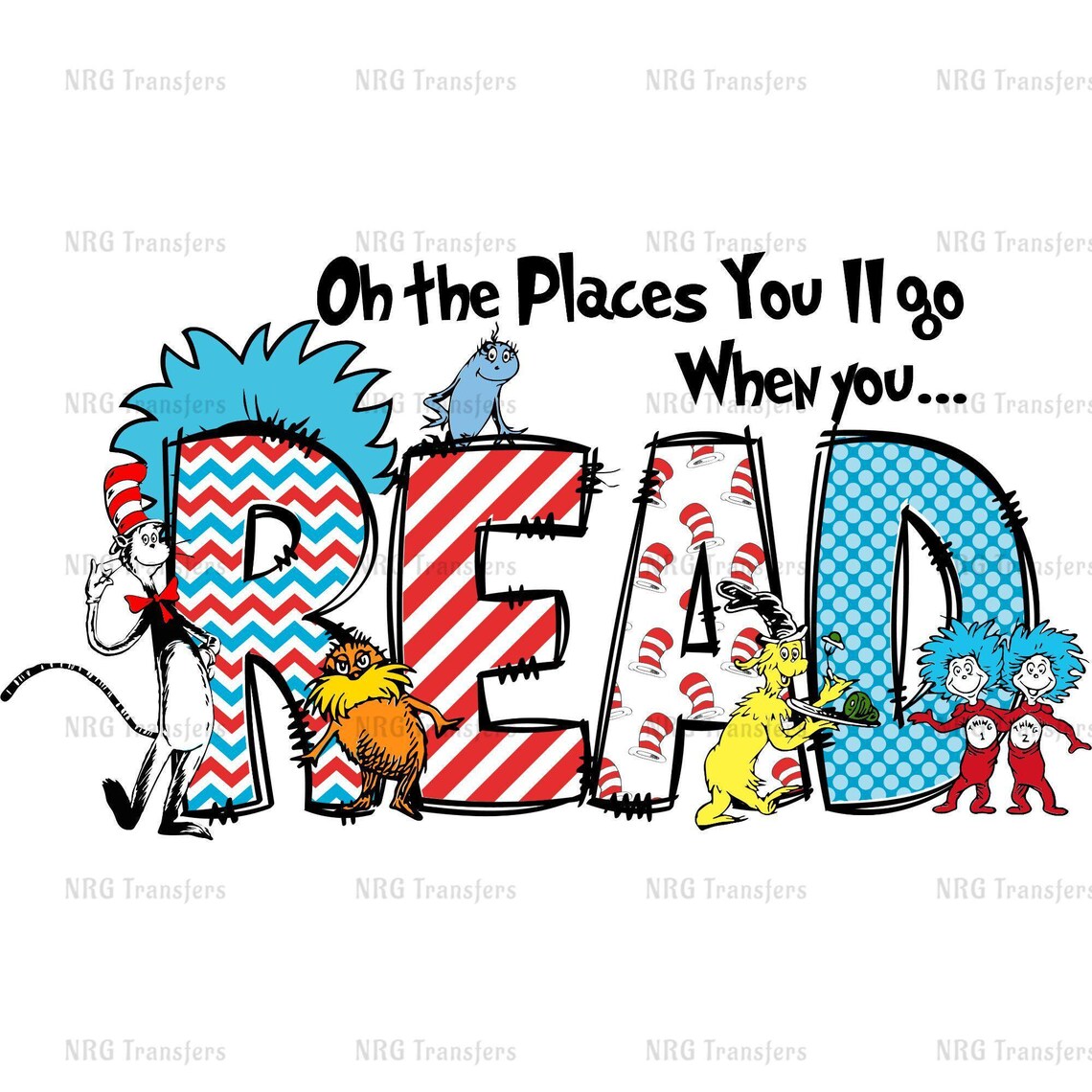 DTF Transfer | Dr Seuss Read | - Dtf Transfer, Dtf Print, Heat Transfer ...