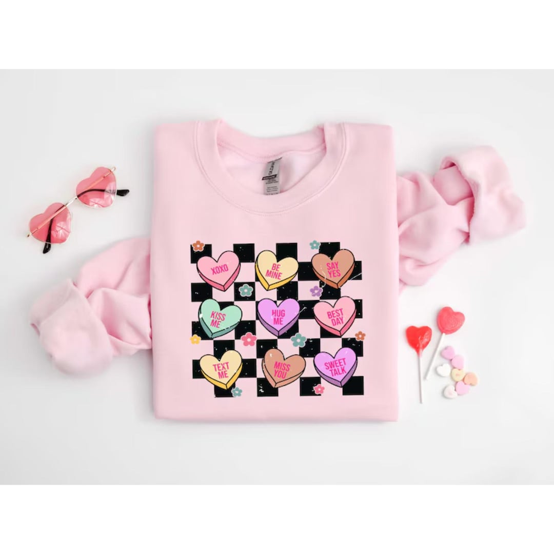 DTF TRANSFER | Conversation Hearts - Valentines Day DTF Print, Heat ...