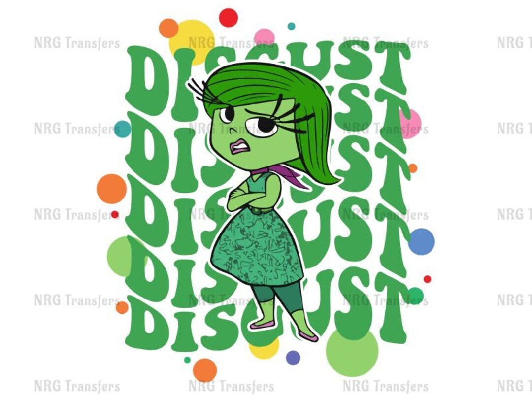 DTF Transfer Inside Out DISGUST Emotions DTF Print, Heat Transfer ...