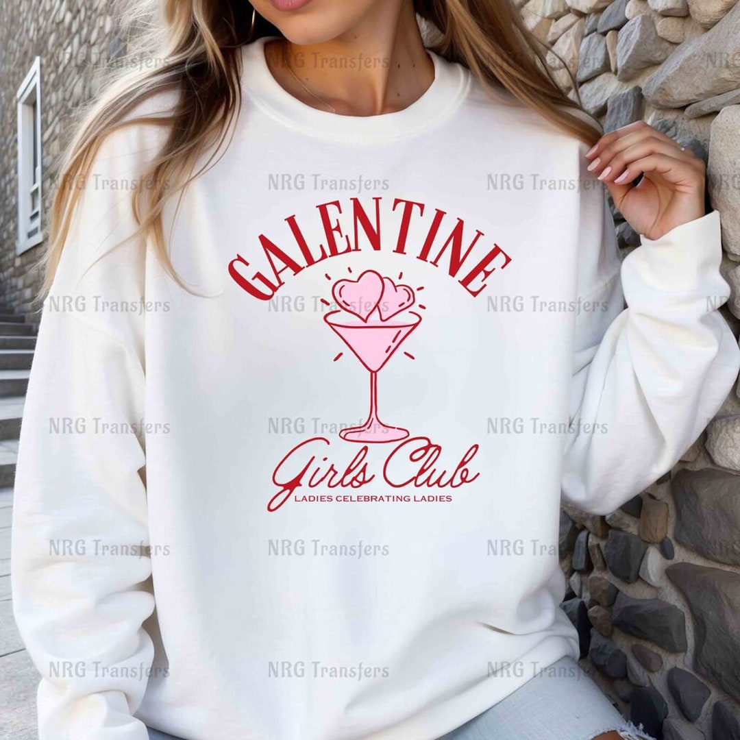 Galentines Day Girls Club Graphic Hoodie / Sweatshirt Valentines Day - Etsy