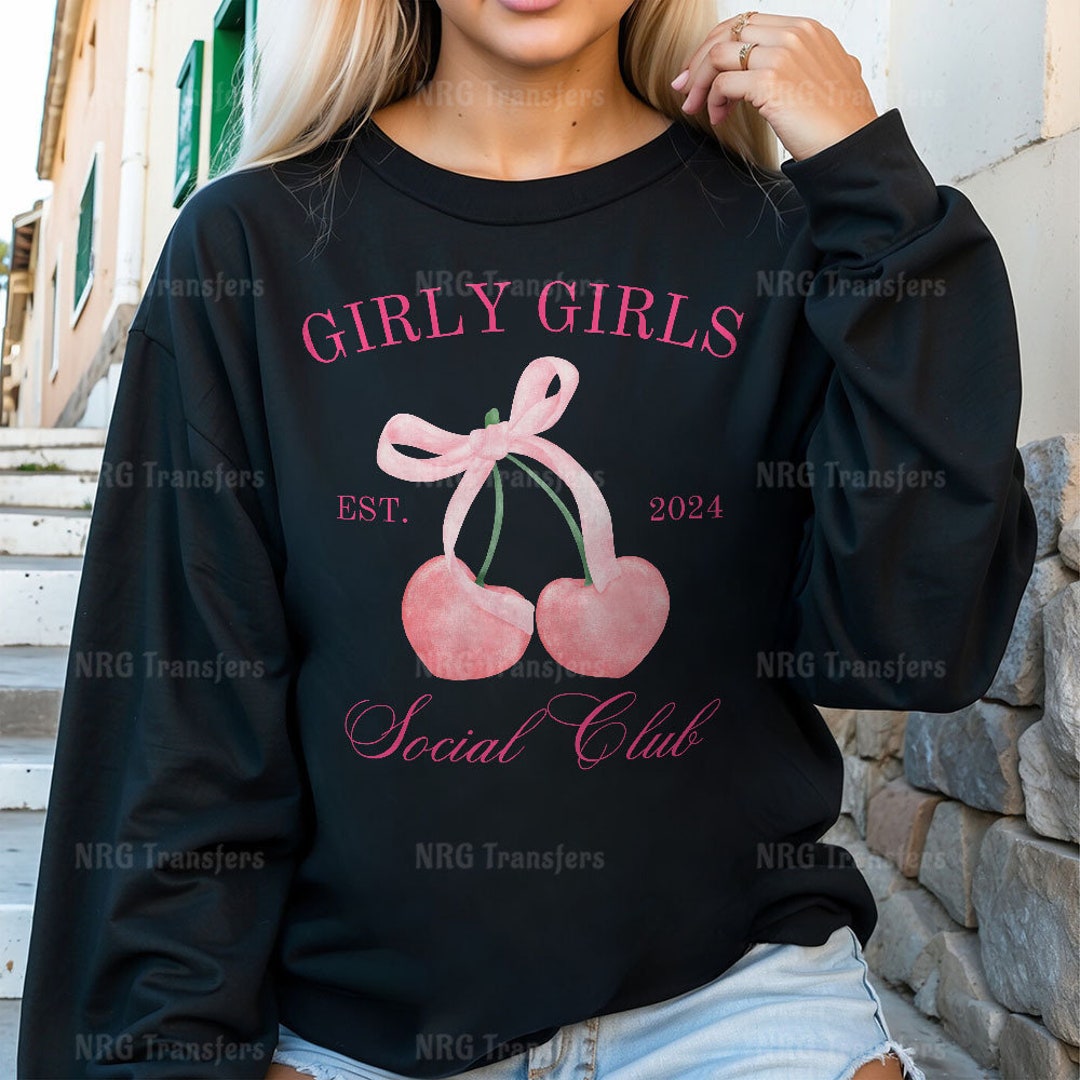 Girly Girls Social Club | - Graphic Hoodie / Sweatshirt - Etsy