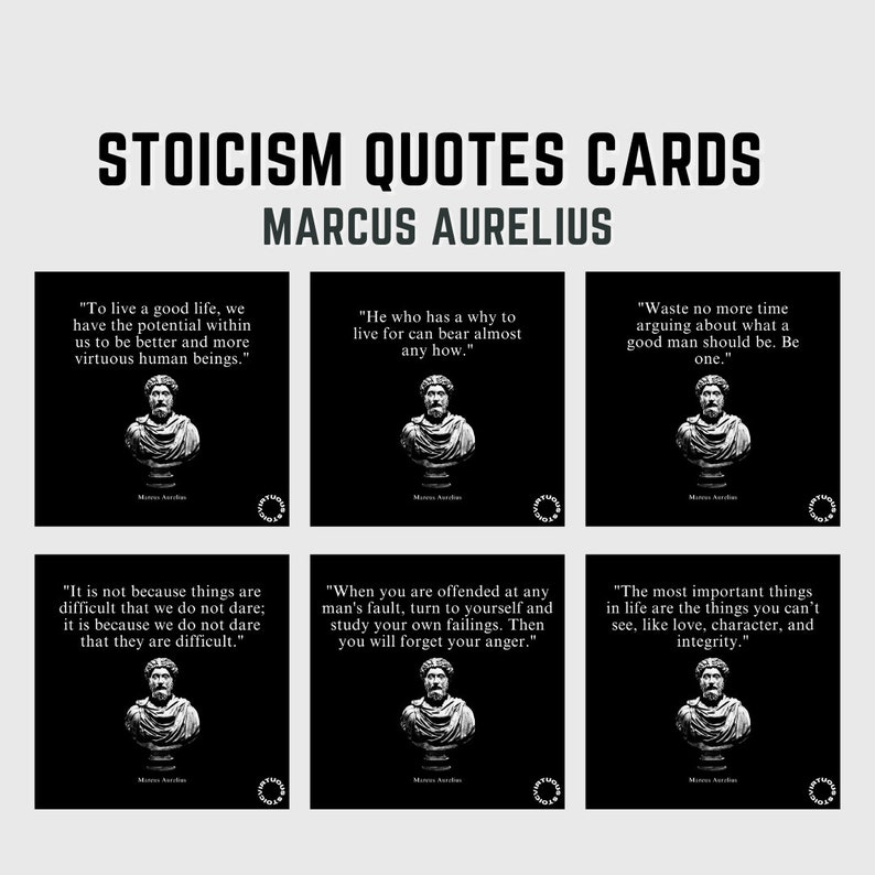 35 Marcus Aurelius Stoic Quotes Cards (35 Best Marcus Aurelius Quotes ...