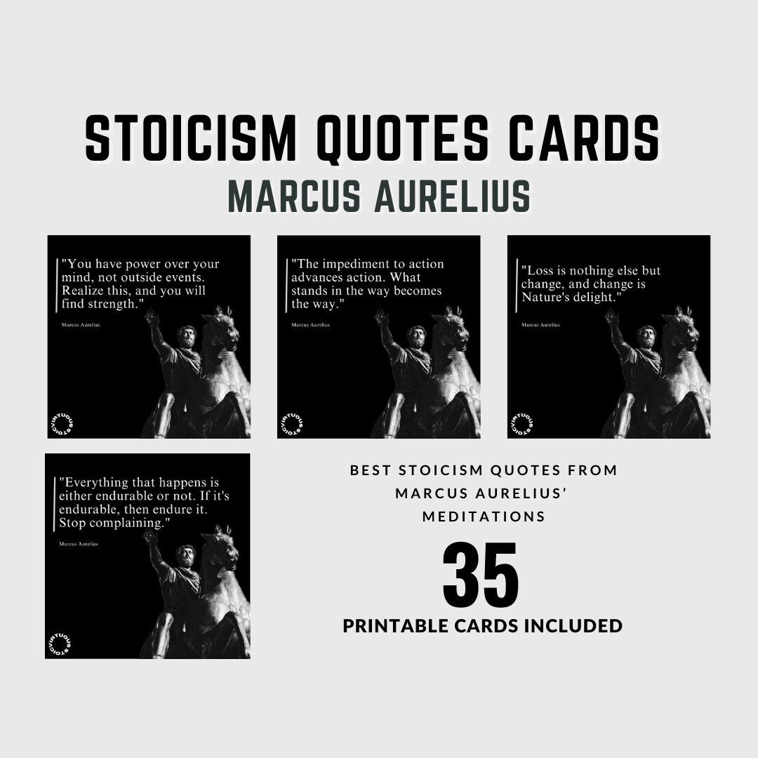 35 Marcus Aurelius Stoic Quotes Cards (35 Best Marcus Aurelius Quotes ...