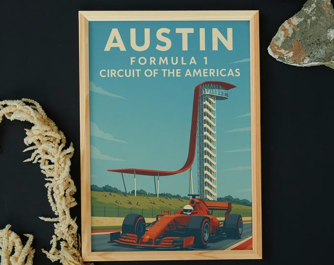 US Grand Prix F1 Poster: Austin COTA Race Track Art (digital Download ...