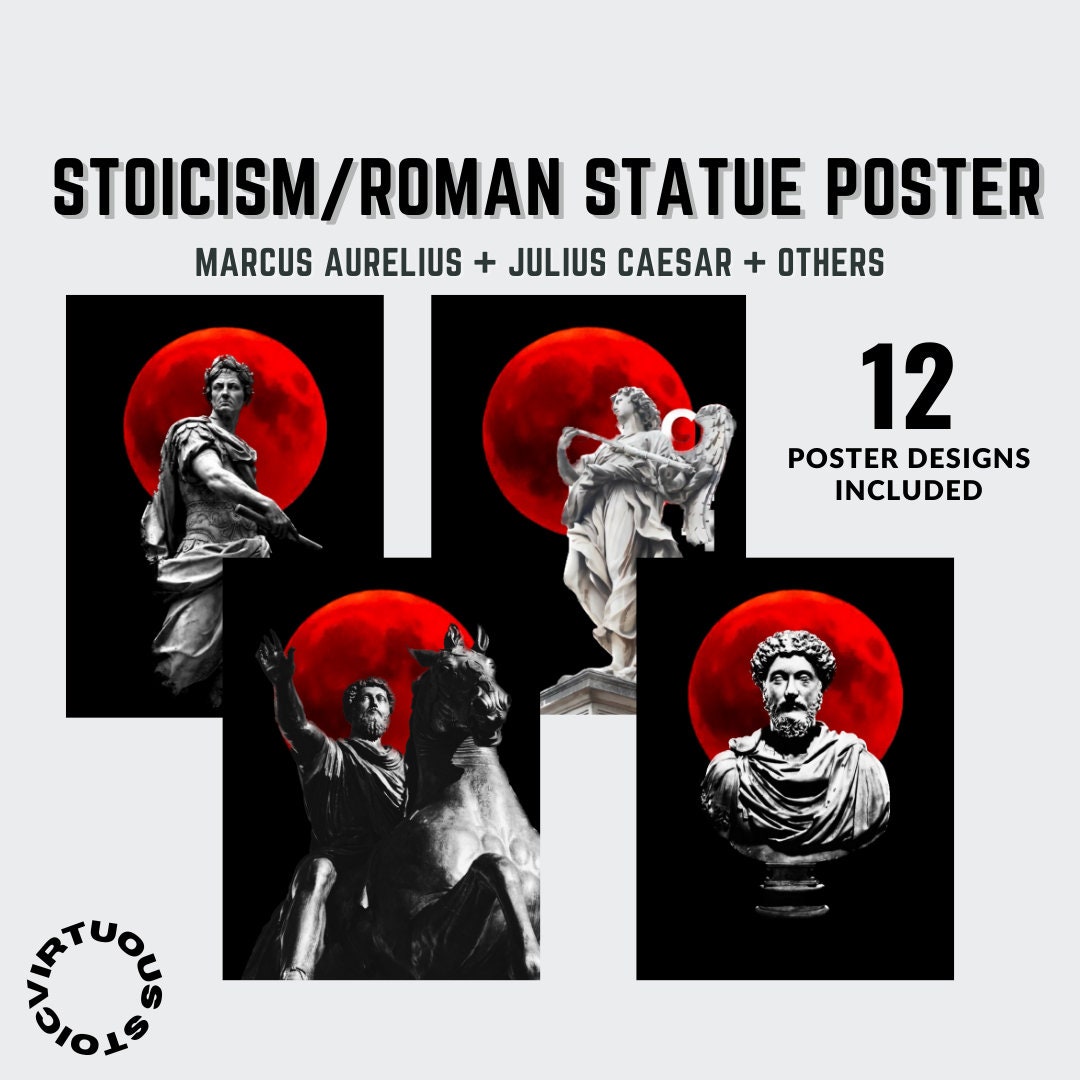 12 Stoicism Roman Statue Wall Art Printable Art Marcus - Etsy
