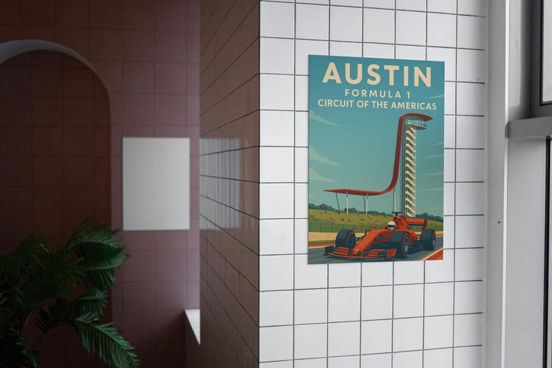 US Grand Prix F1 Poster: Austin COTA Race Track Art (digital Download ...