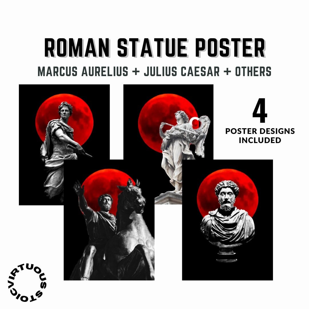 Roman Statue Poster Printable Art Marcus Aurelius Wall Art - Etsy
