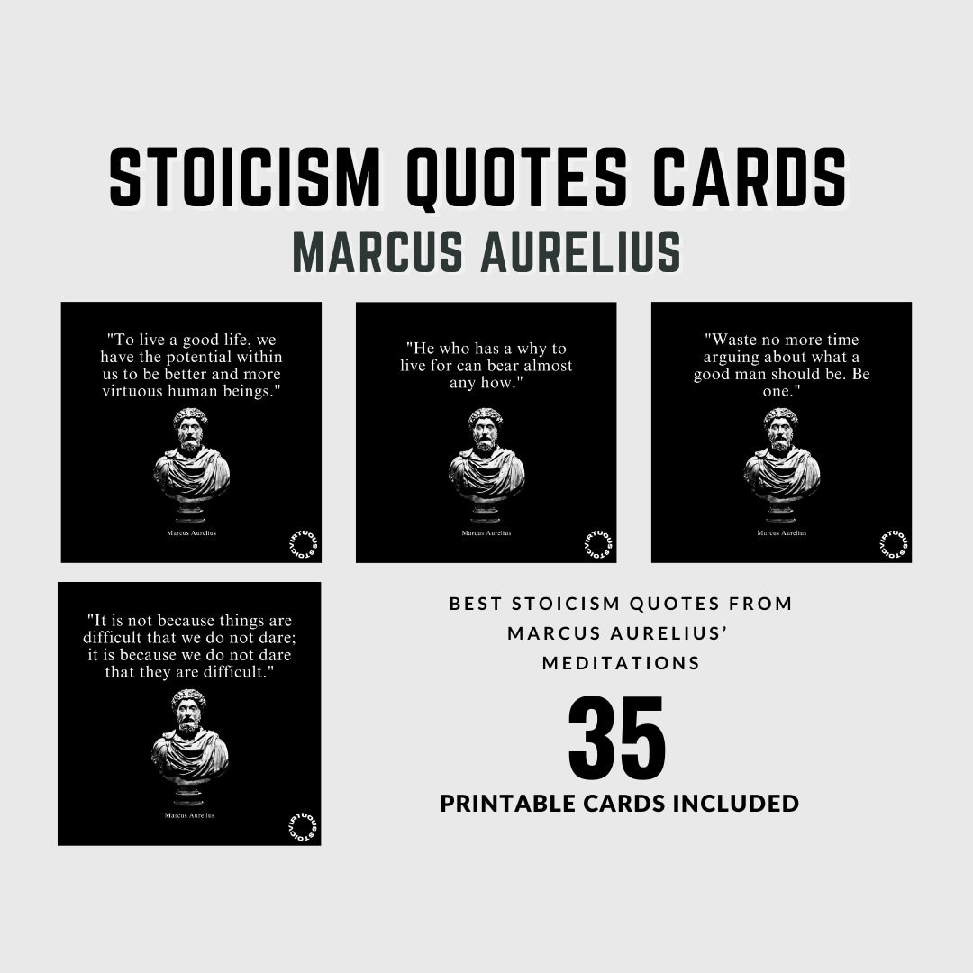 35 Marcus Aurelius Stoic Quotes Cards (35 Best Marcus Aurelius Quotes ...