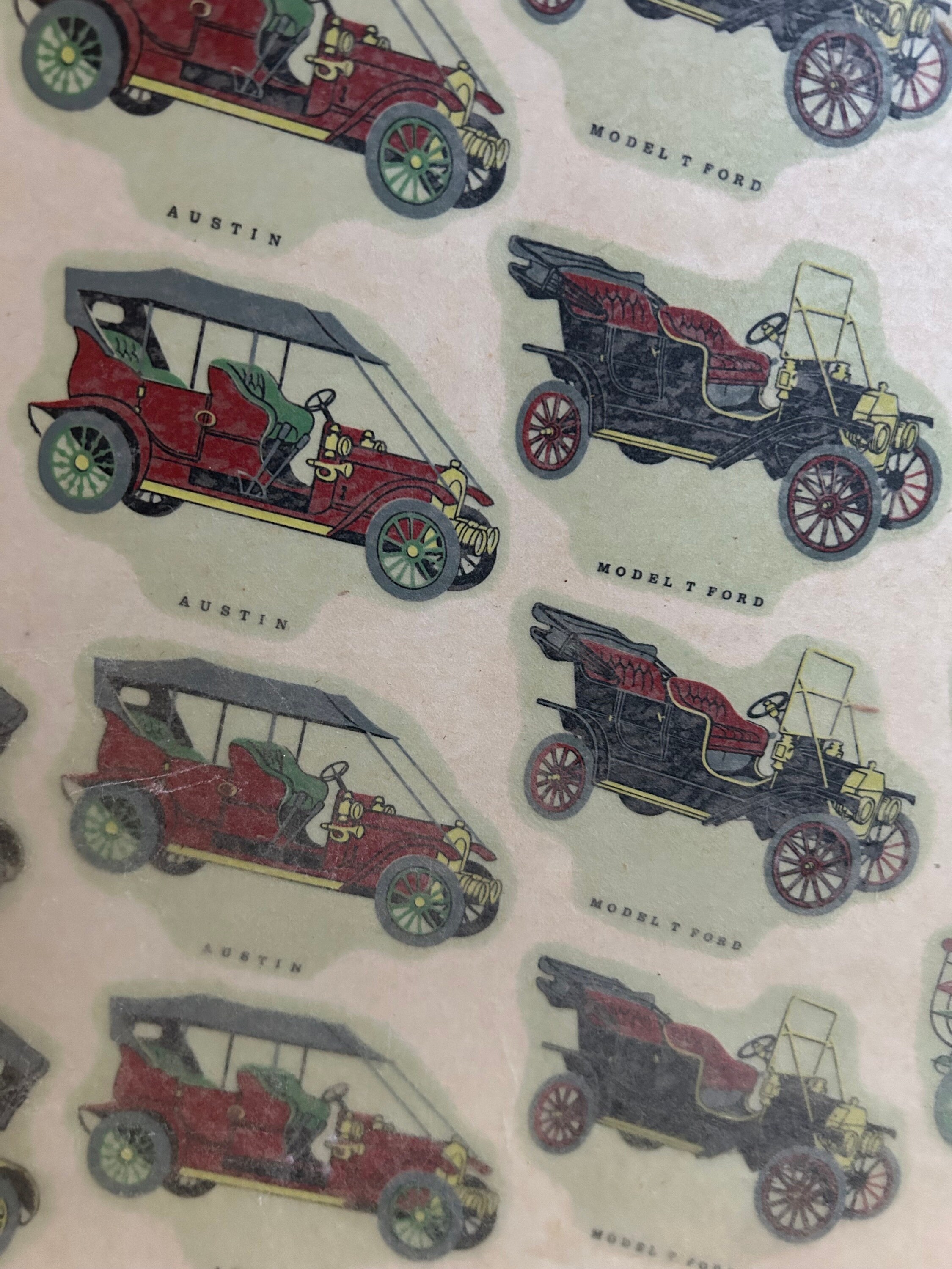Vintage Ceramic Water Slide Decals of Old Cars - Etsy