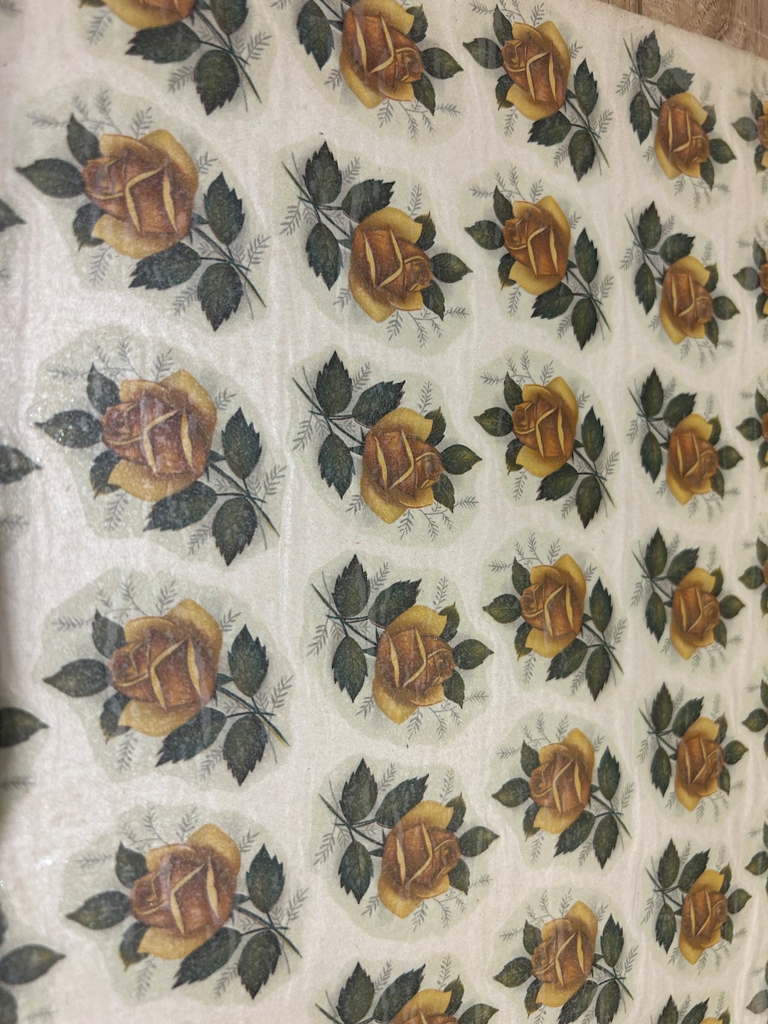 Vintage Ceramic Water Slide Decals of Small Yellow Rose - Etsy