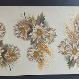 Vintage Ceramic Water Slide Decals of Daisy & Wheat - Etsy