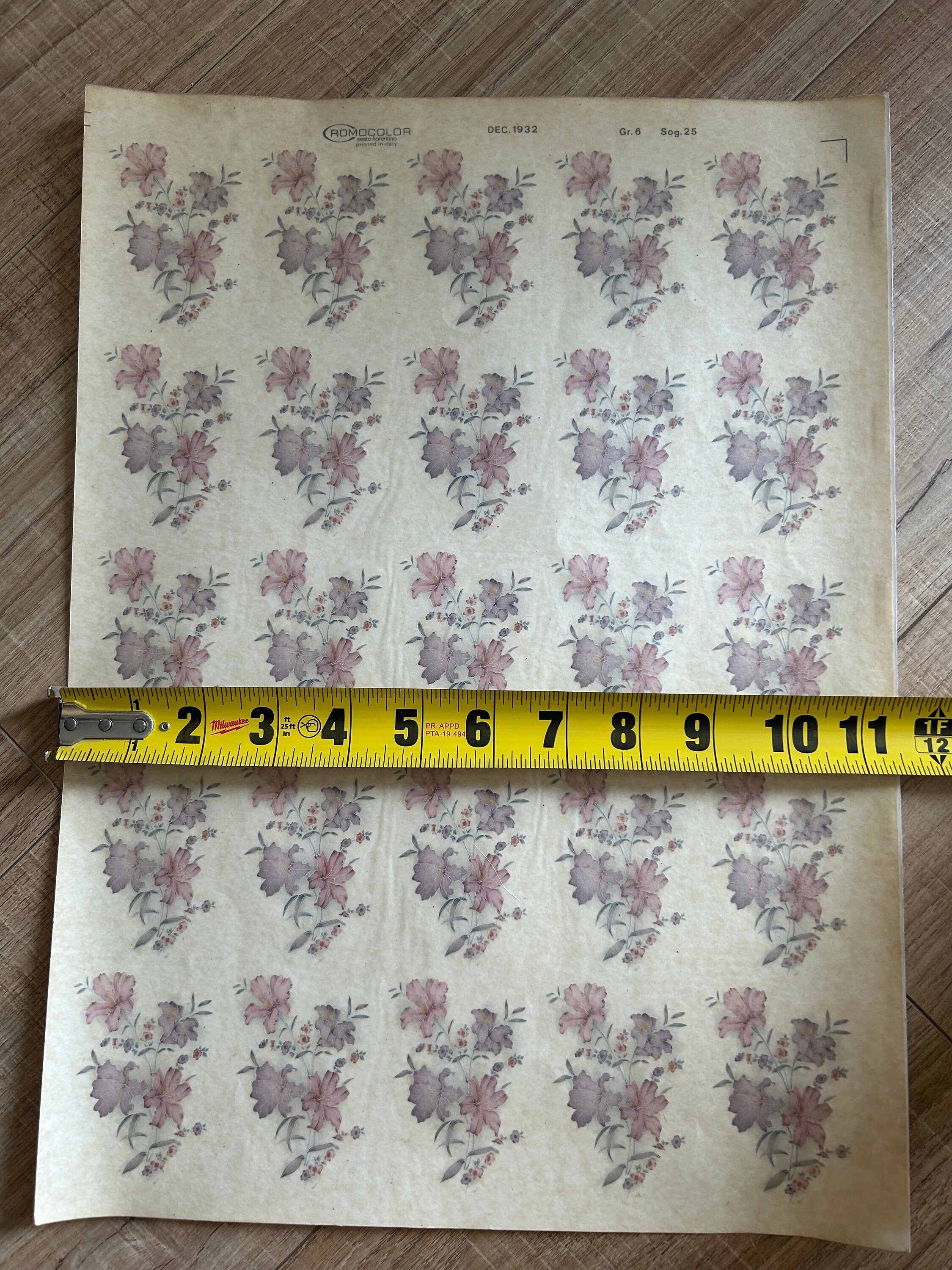 Vintage Ceramic Water Slide Decals of Pink and Purple Wild Flowers - Etsy