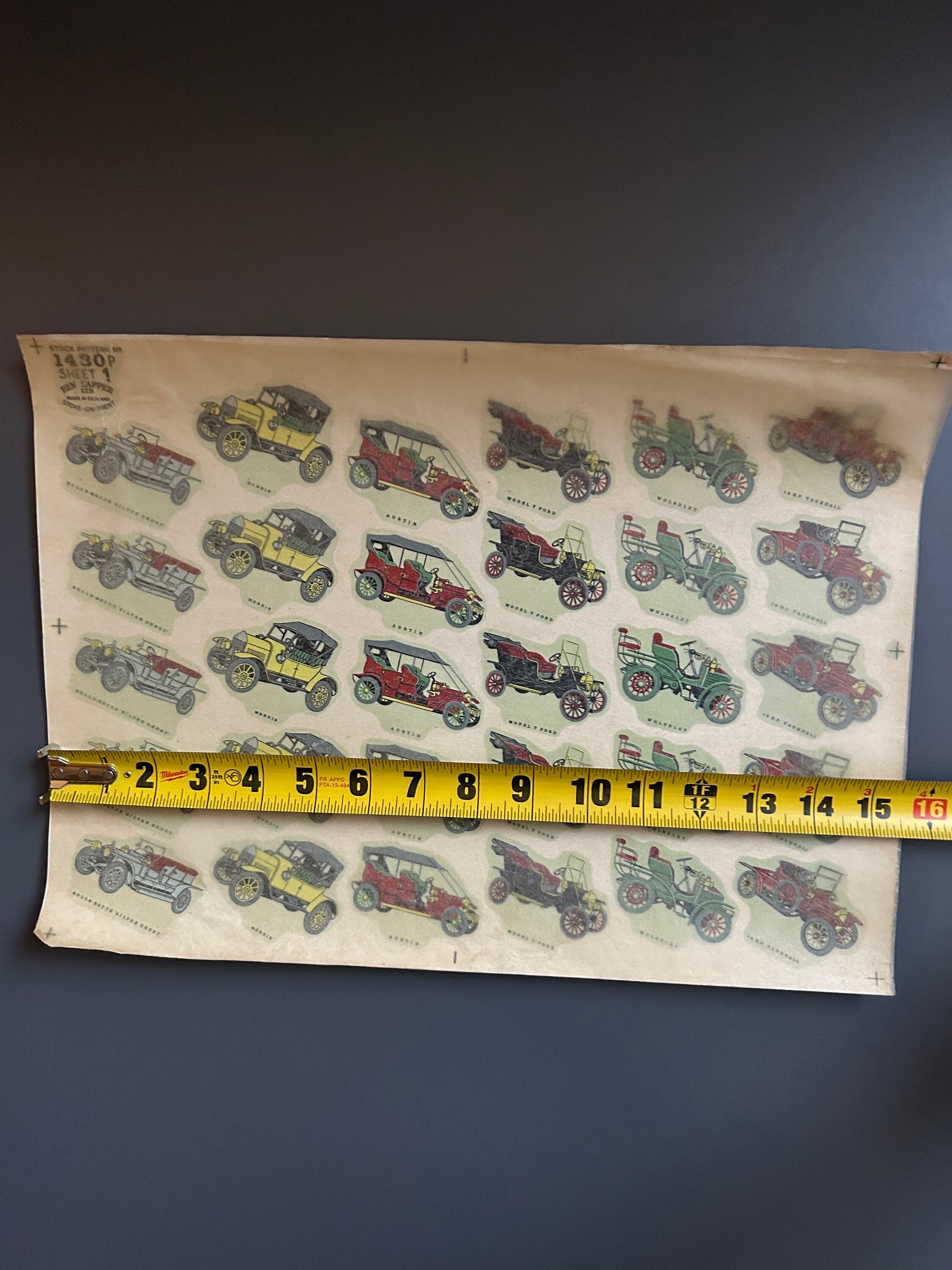 Vintage Ceramic Water Slide Decals of Old Cars - Etsy