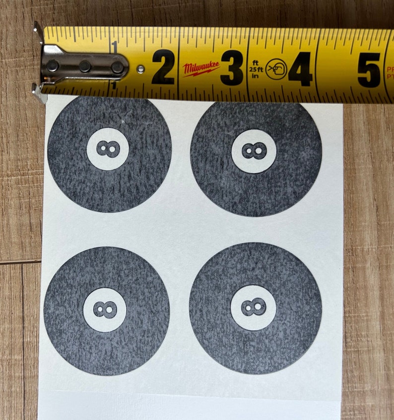 Vintage Ceramic Water Slide Decals of Black Eight Ball - Etsy Australia