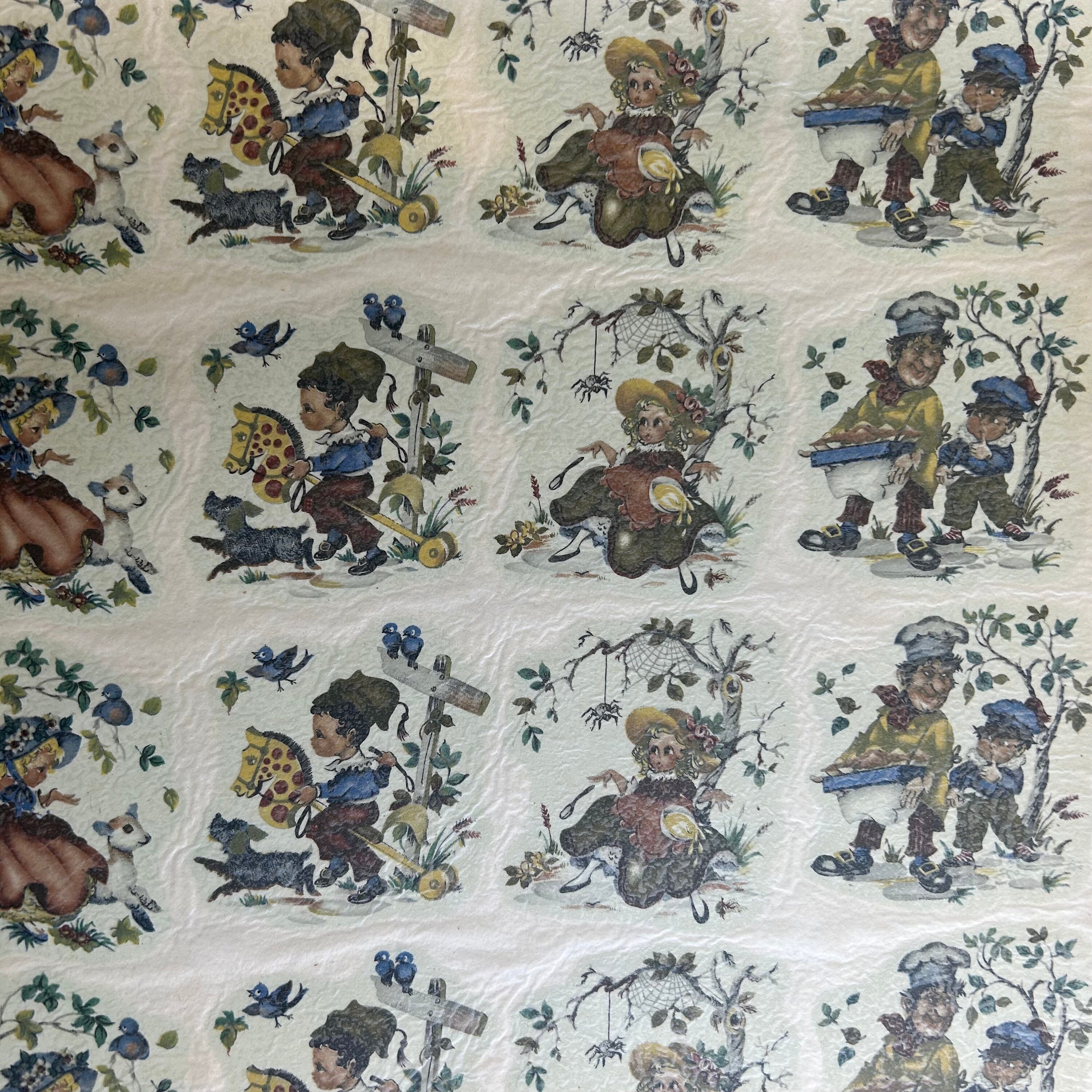 Vintage Ceramic Water Slide Decal Spring Cutie Nursery Rhymes - Etsy