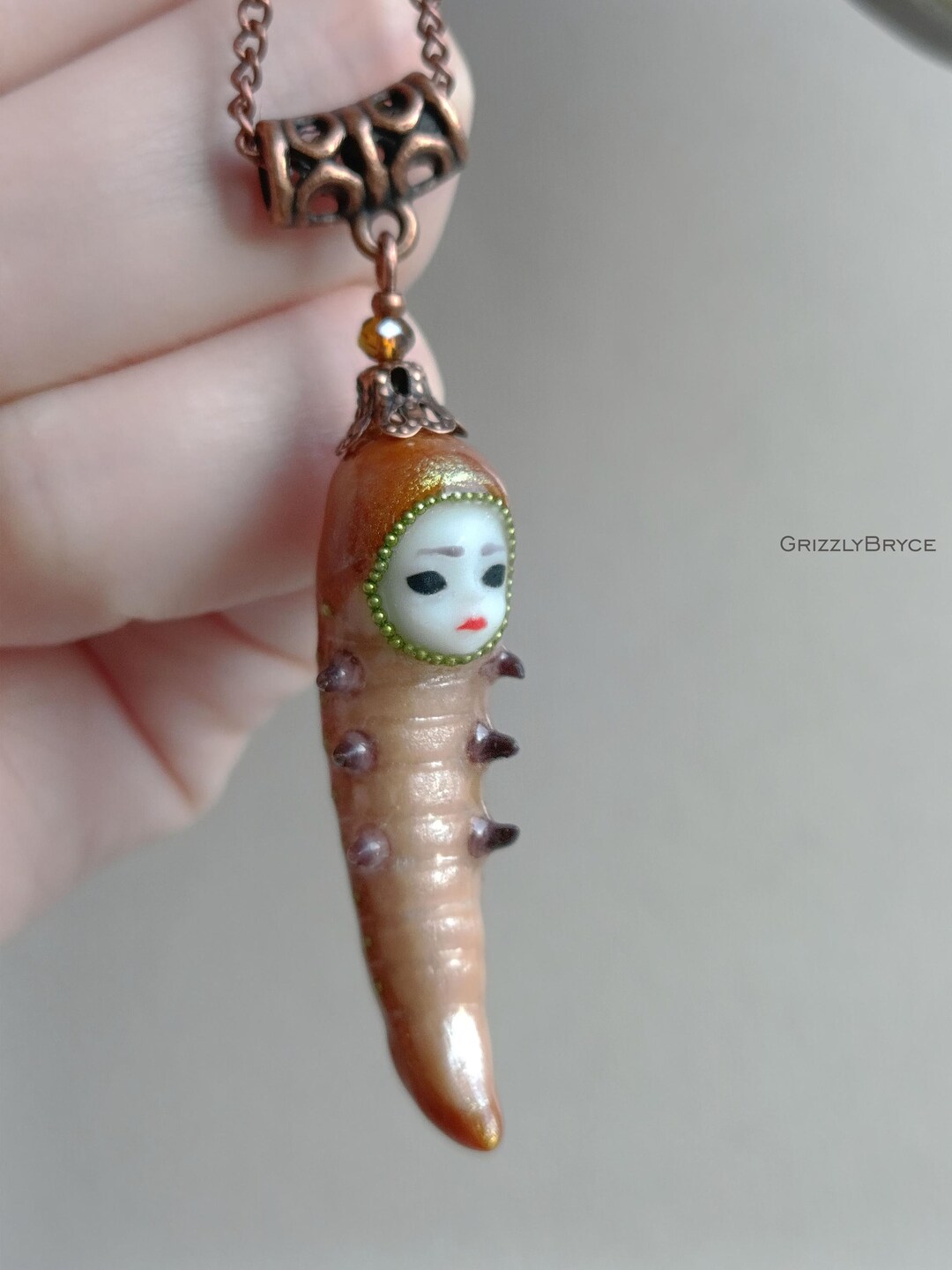 Caterpillar Pendant Larva Worm Maggot Butterfly Pupa Fantastic Insect ...