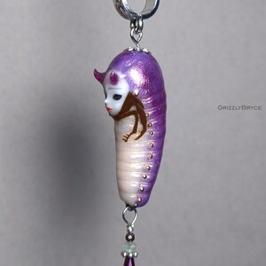 Caterpillar Pendant Isopod Maggot Red Worm Creepy Doll Insect Totem ...