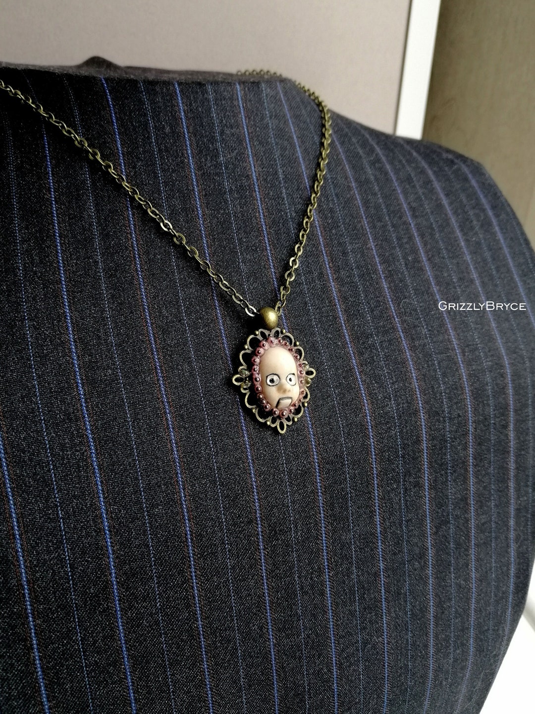 Creepy Doll Face Necklace: Handmade Horror Pendant - Etsy