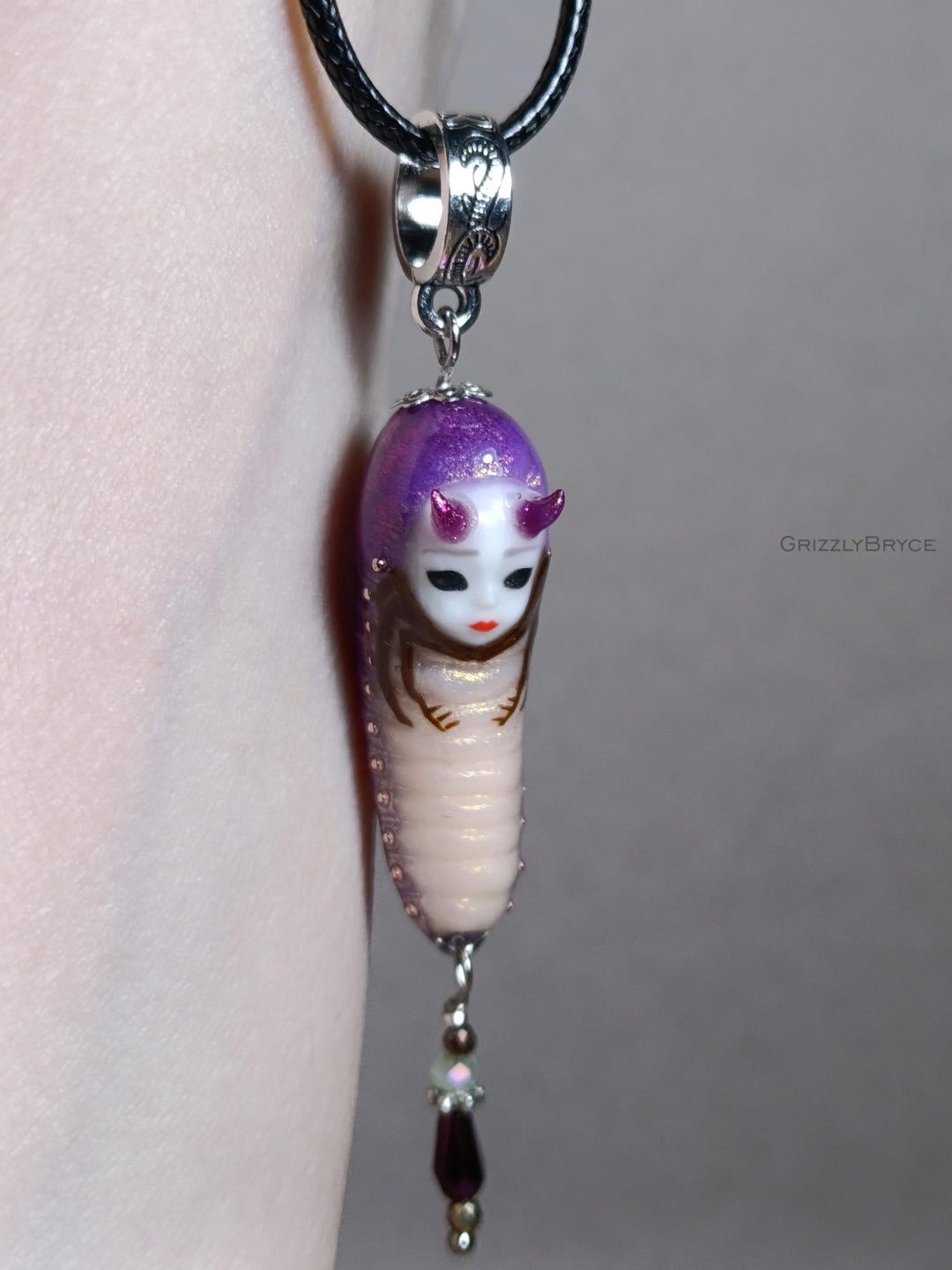 Caterpillar Pendant Isopod Maggot Red Worm Creepy Doll Insect Totem ...