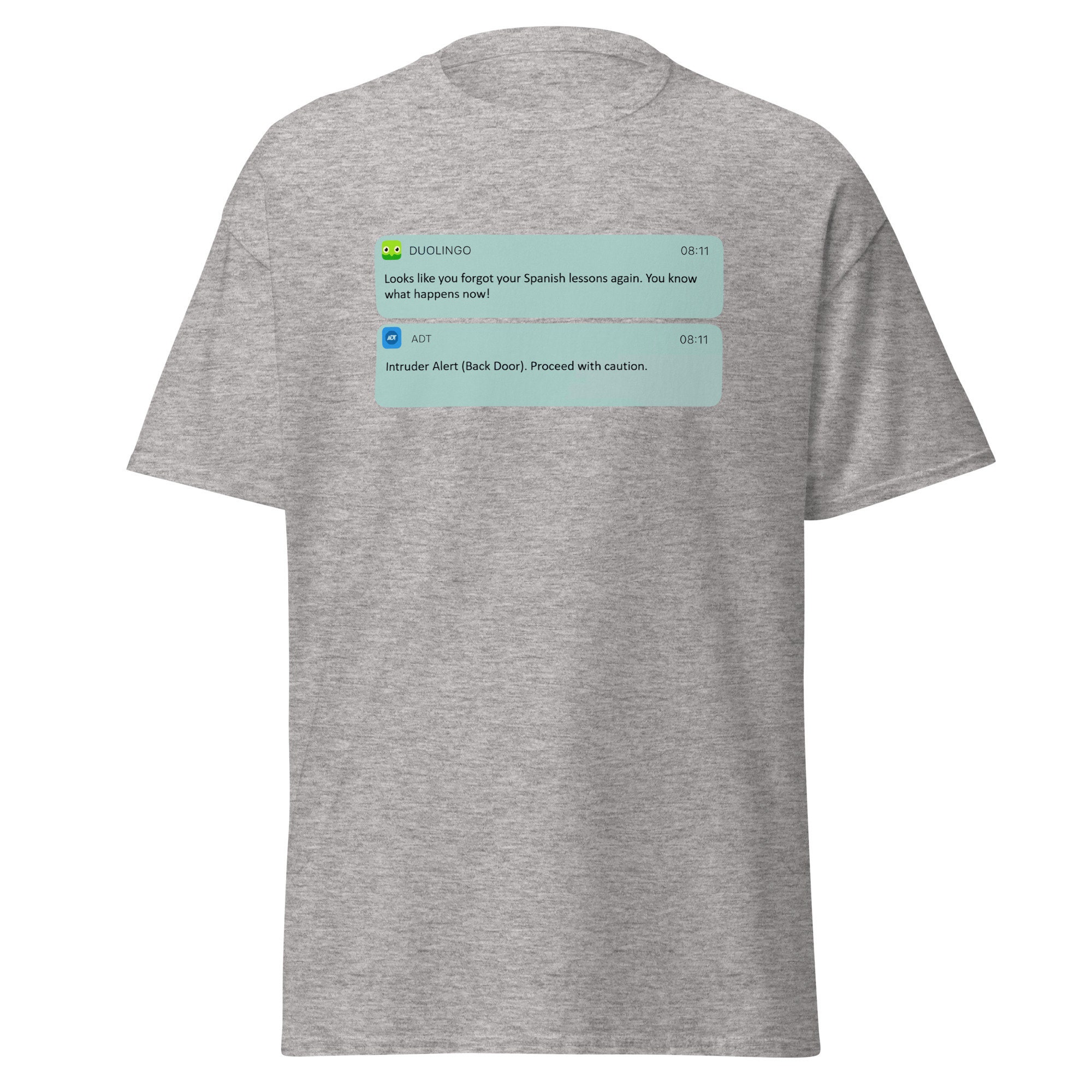 Hilarious Duolingo Meme Shirt, Spanish Lesson Intruder Joke, Fun ...