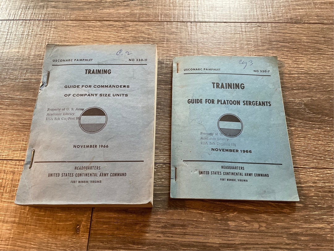 Army Training Guide Set- Commanders of Company Size Units AND Guide for ...