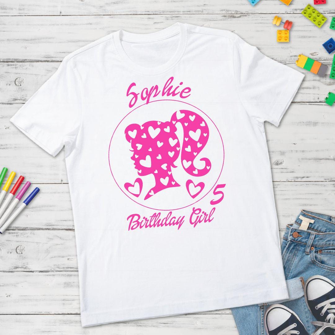 Personalized Shirts for Birthdays Kids, Barbie T Shirts for Girls, T ...