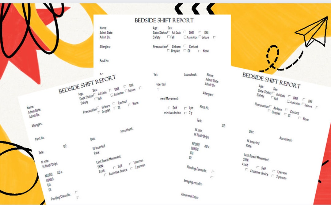Nursing Bedside Report - Etsy