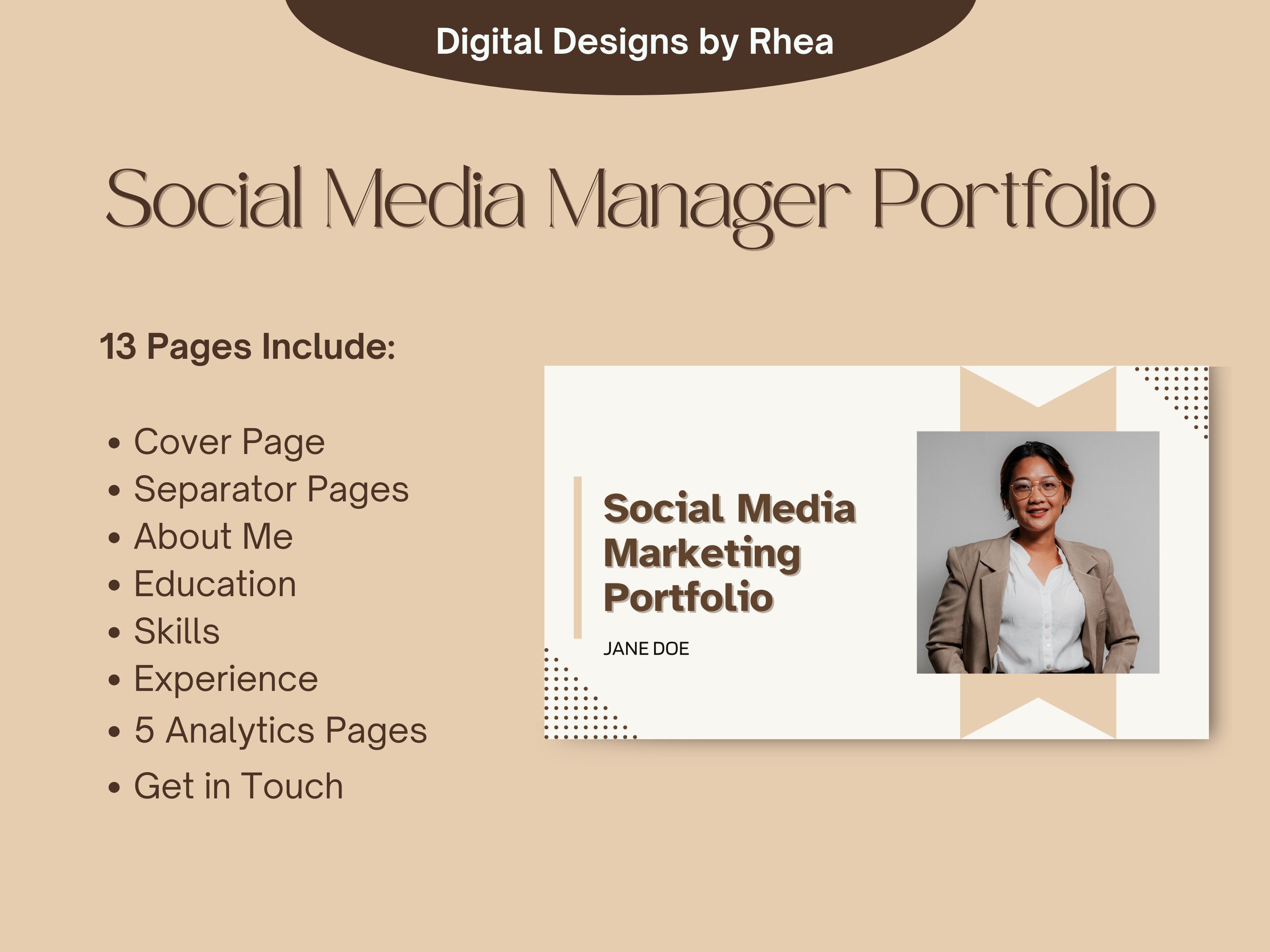 Social Media Portfolio Template Portfolio Template for - Etsy