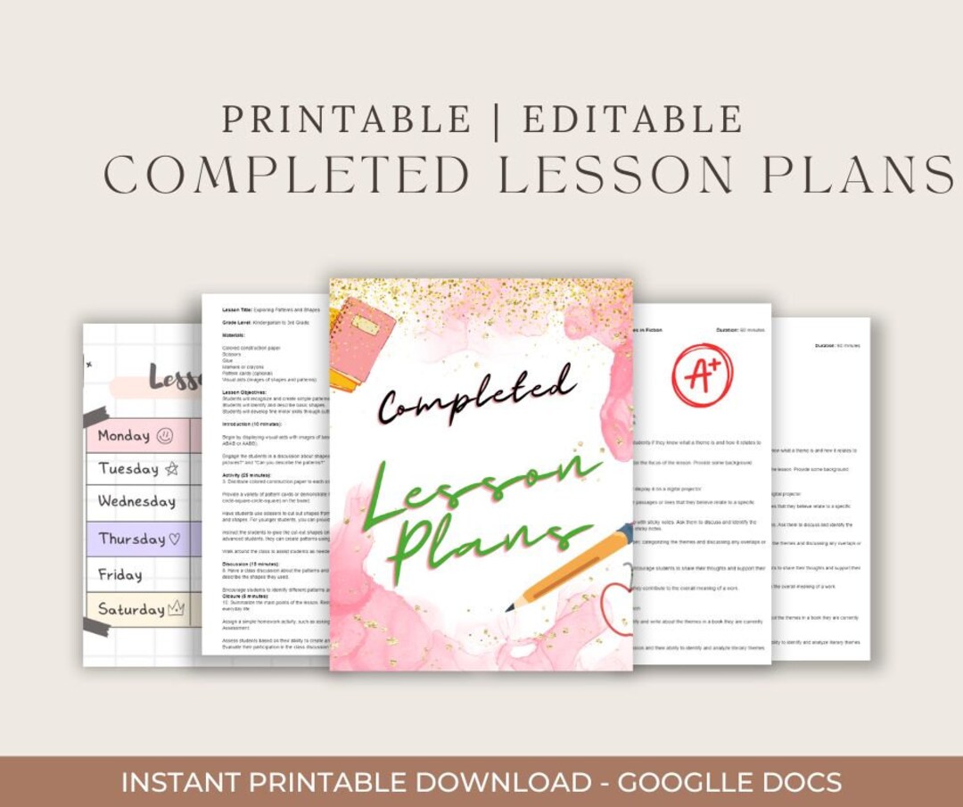 Completed Inclusive Lesson Plans k-5: Coding and Programming DOWNLOAD ...