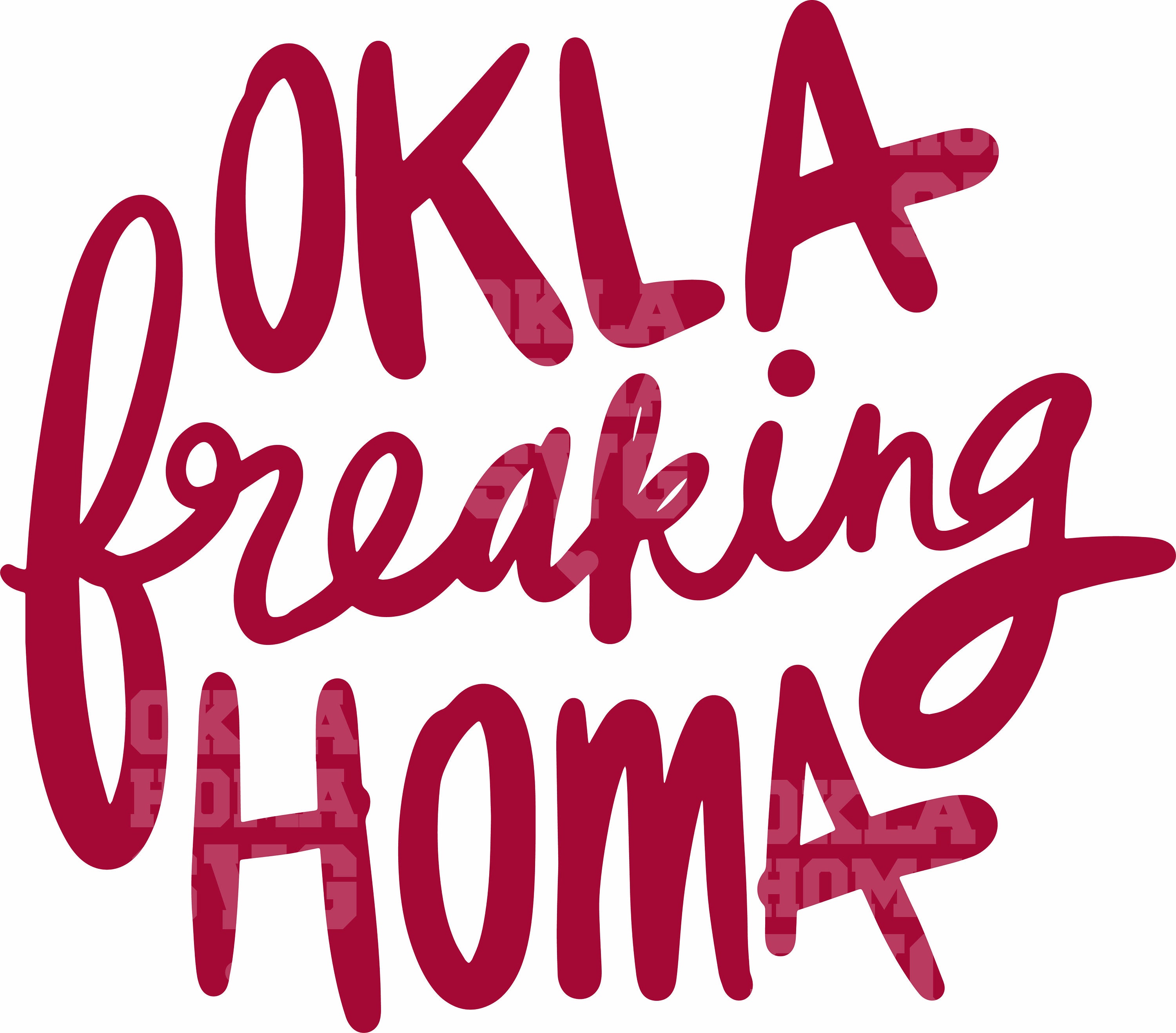 Okla Freaking Homa SVG: Oklahoma Sooner Game Day (digital Download) - Etsy