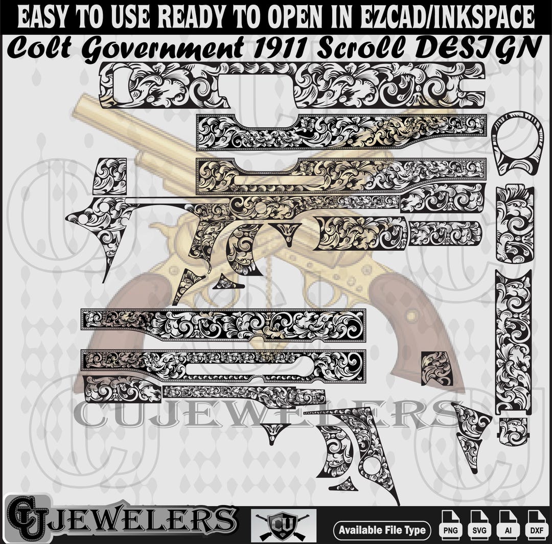 Colt Government 1911 Scroll Design - Etsy
