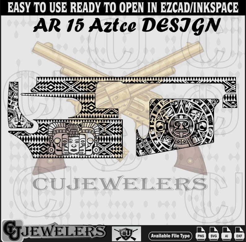AR 15 AZTEC Design Svg,lasercut,laserengraving,fiberlaser ...