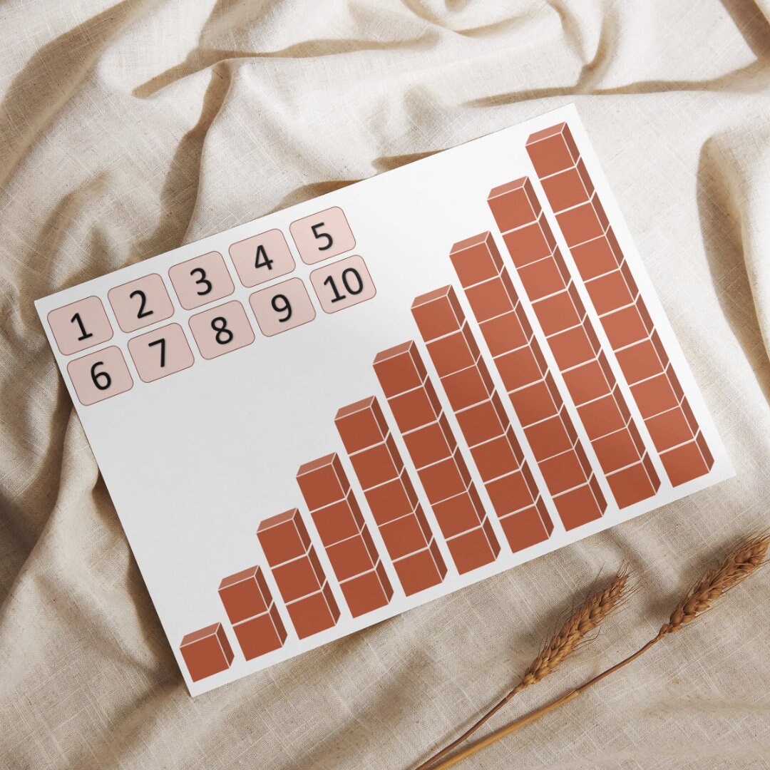Numbers Game, Towers of Cubes, to Print - Etsy