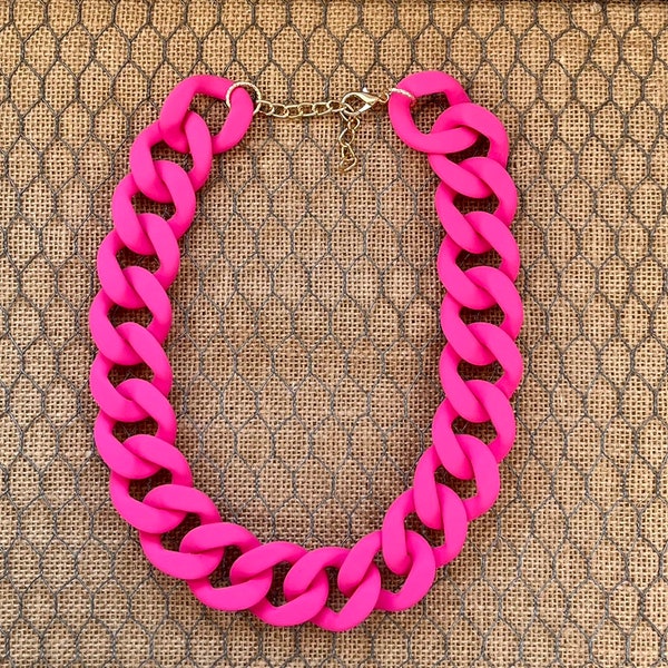 Fuschia Necklace - Etsy