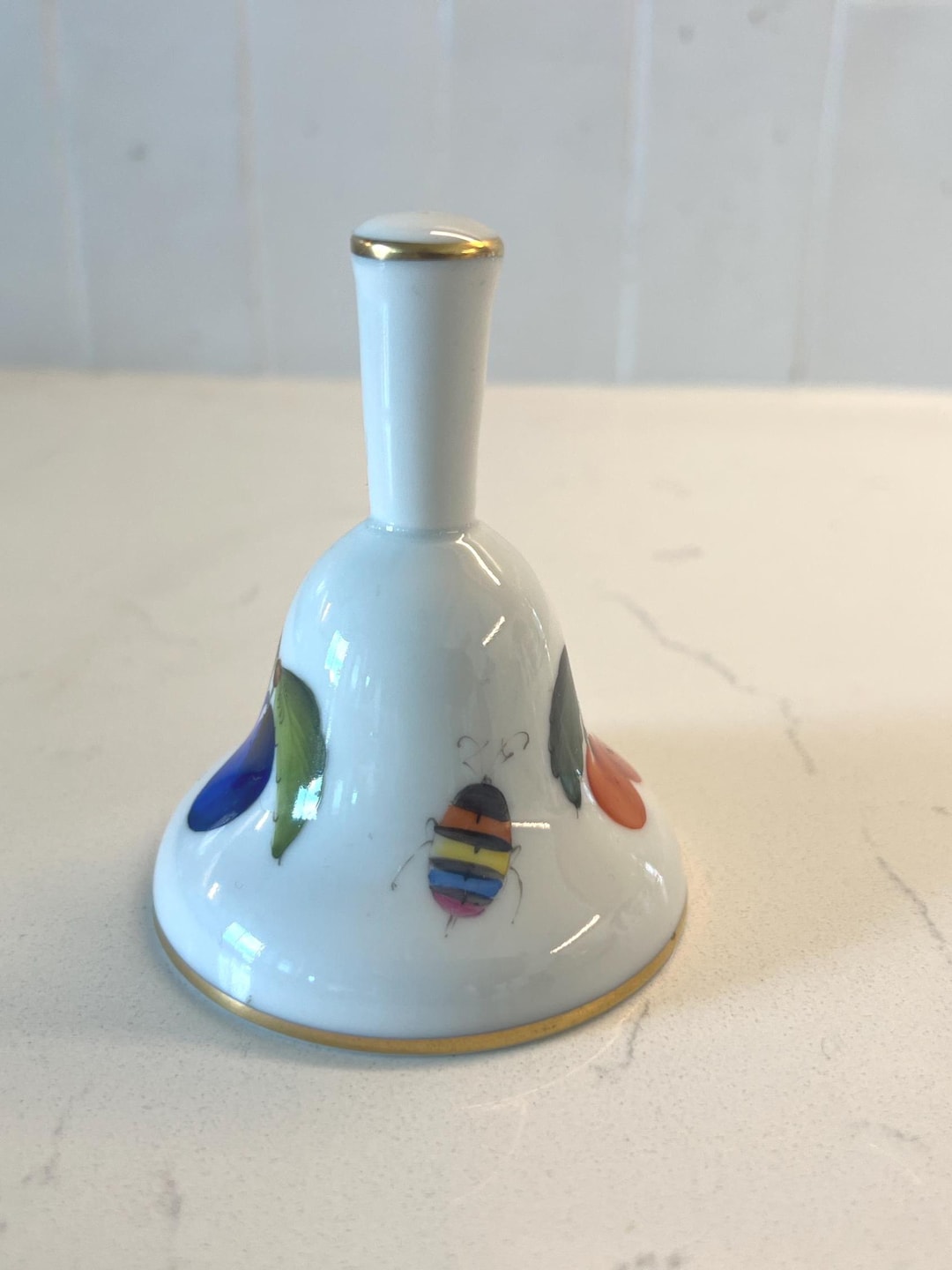 Herend Porcelain Bell | Market Garden Pattern 8019 (FR) | Insect ...