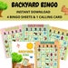 Backyard Bingo Printable Game | Bingo Game | Printable Bingo Game | Summer Bingo Game ...