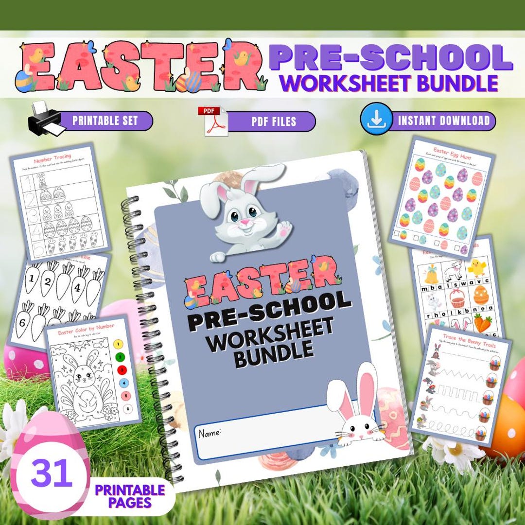 Easter Theme Preschool Worksheets, Printable Preschool Learning ...