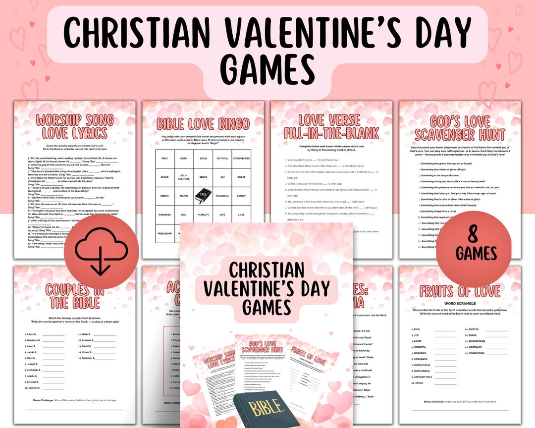 Christian Valentine's Day Games, Adult Bible Study, Scripture-based ...