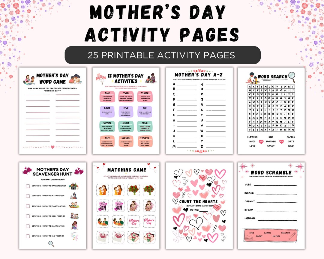Mother's Day Activity Pages, Classroom Activities, Mothers Day Kids ...