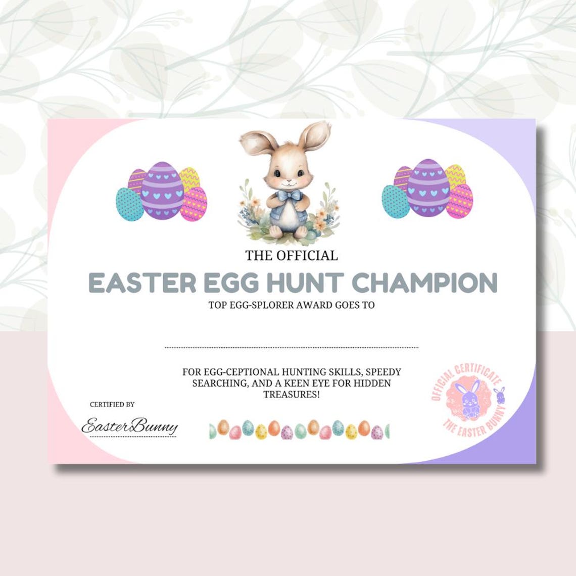 Certificate of Excellence Award, Easter Bonnet Award, Easter Egg Hunt ...