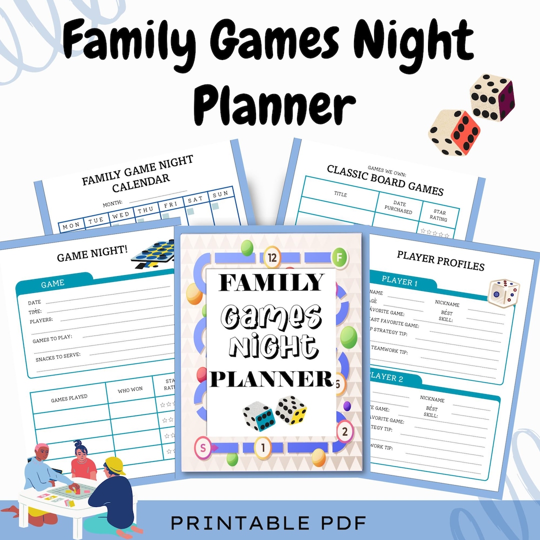 Family Game Night Planner | Family Activities | Party Planning | Family ...