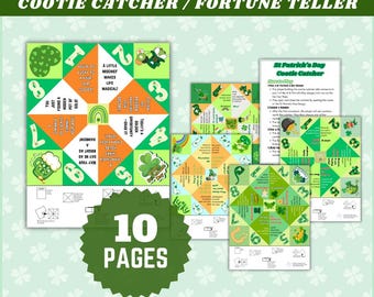 St. Patrick's Day Printable Fortune Teller - Etsy