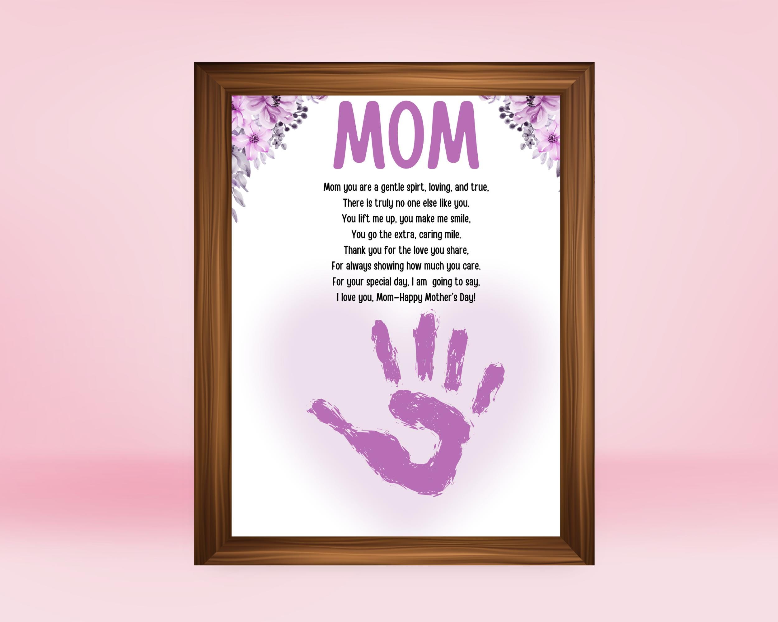 Mom Handprint Craft Keepsake, Mother's Day Handprint Poem, Mother's Day ...