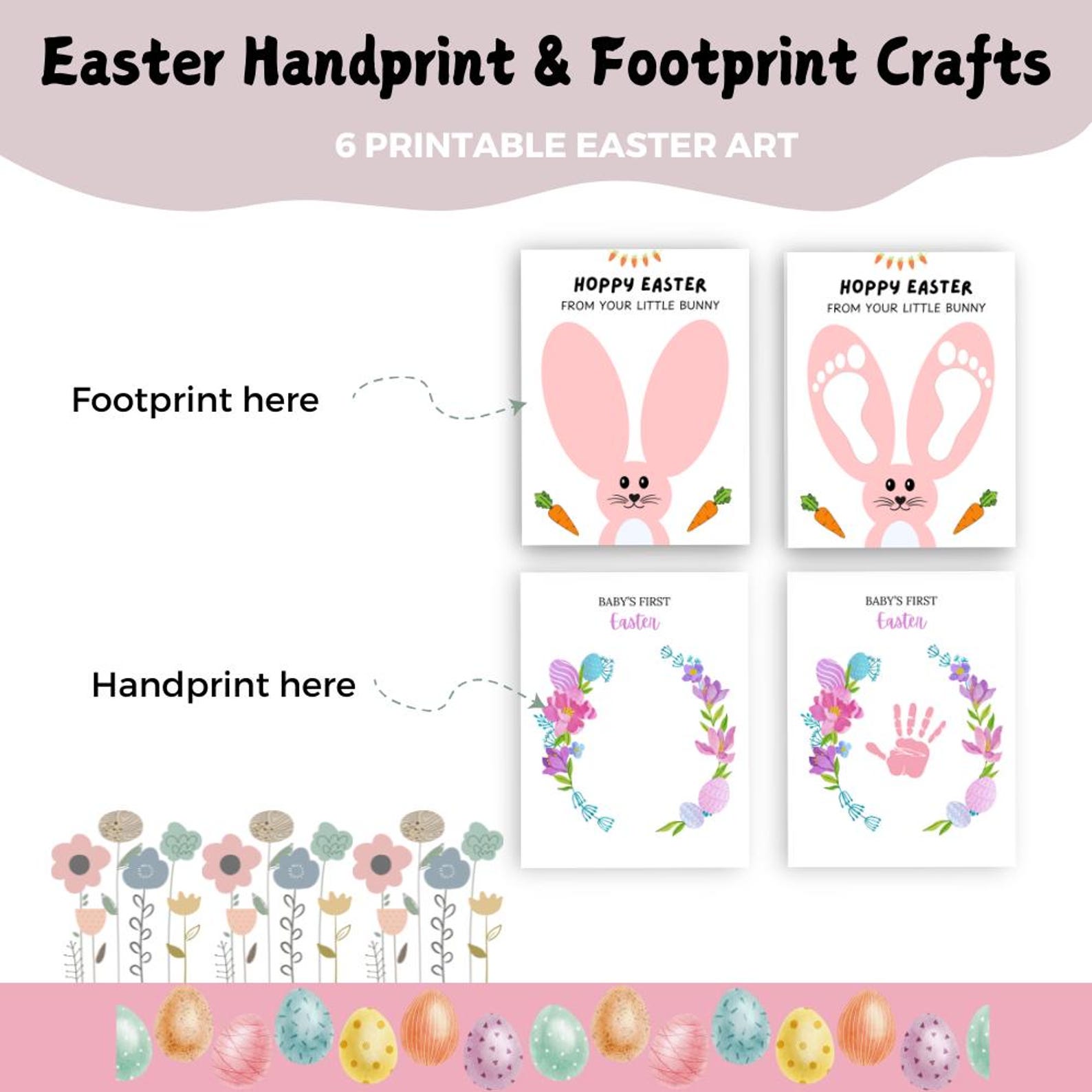 Easter Handprint and Footprint Crafts for Kids, Easter Handprint Art ...