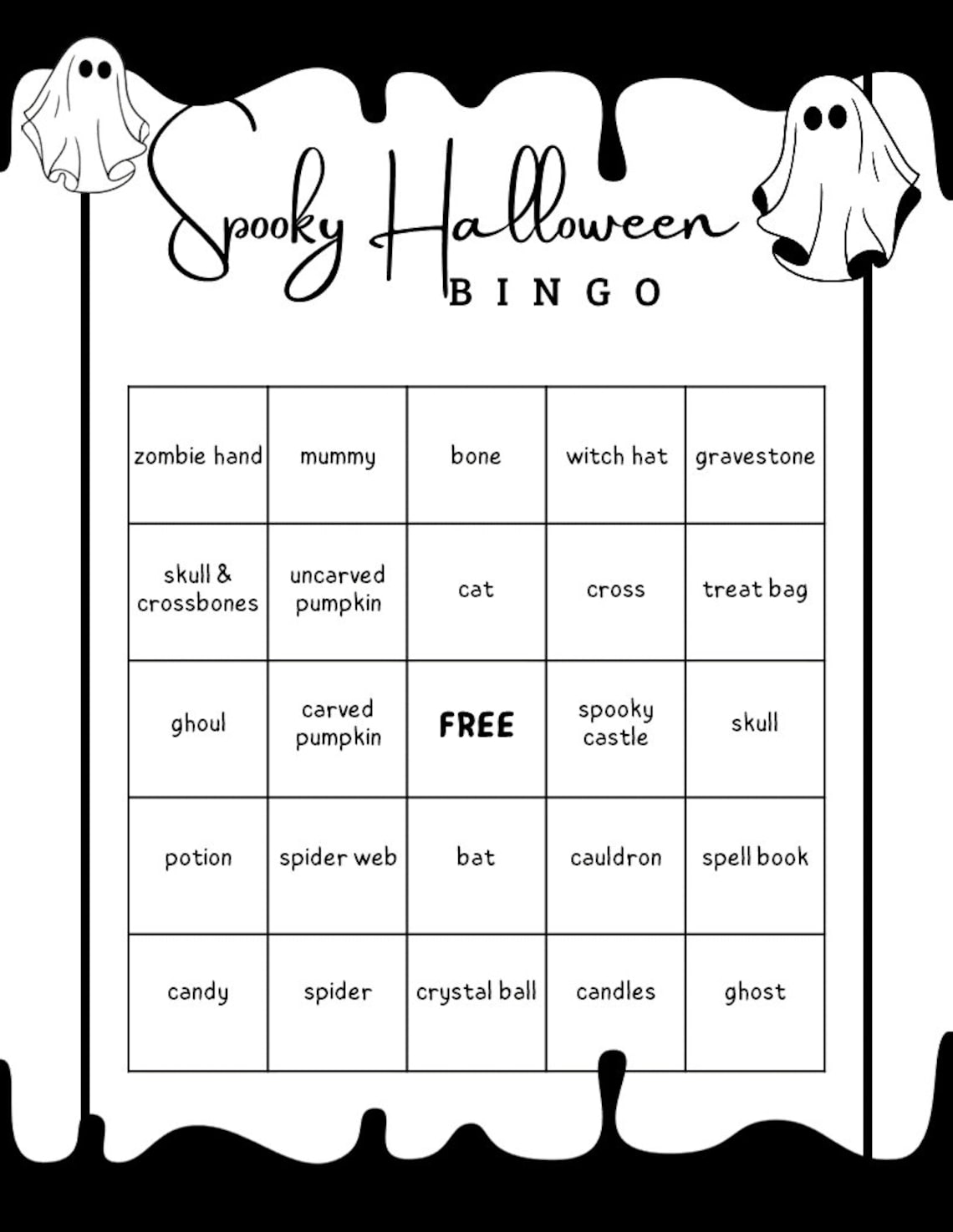 Spooky Halloween Riddle Bingo | Halloween Bingo Game | Halloween ...